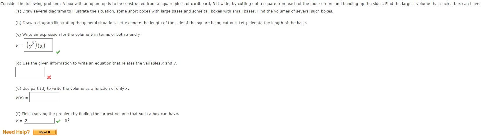 Solved Consider the following problem: A box with an open | Chegg.com