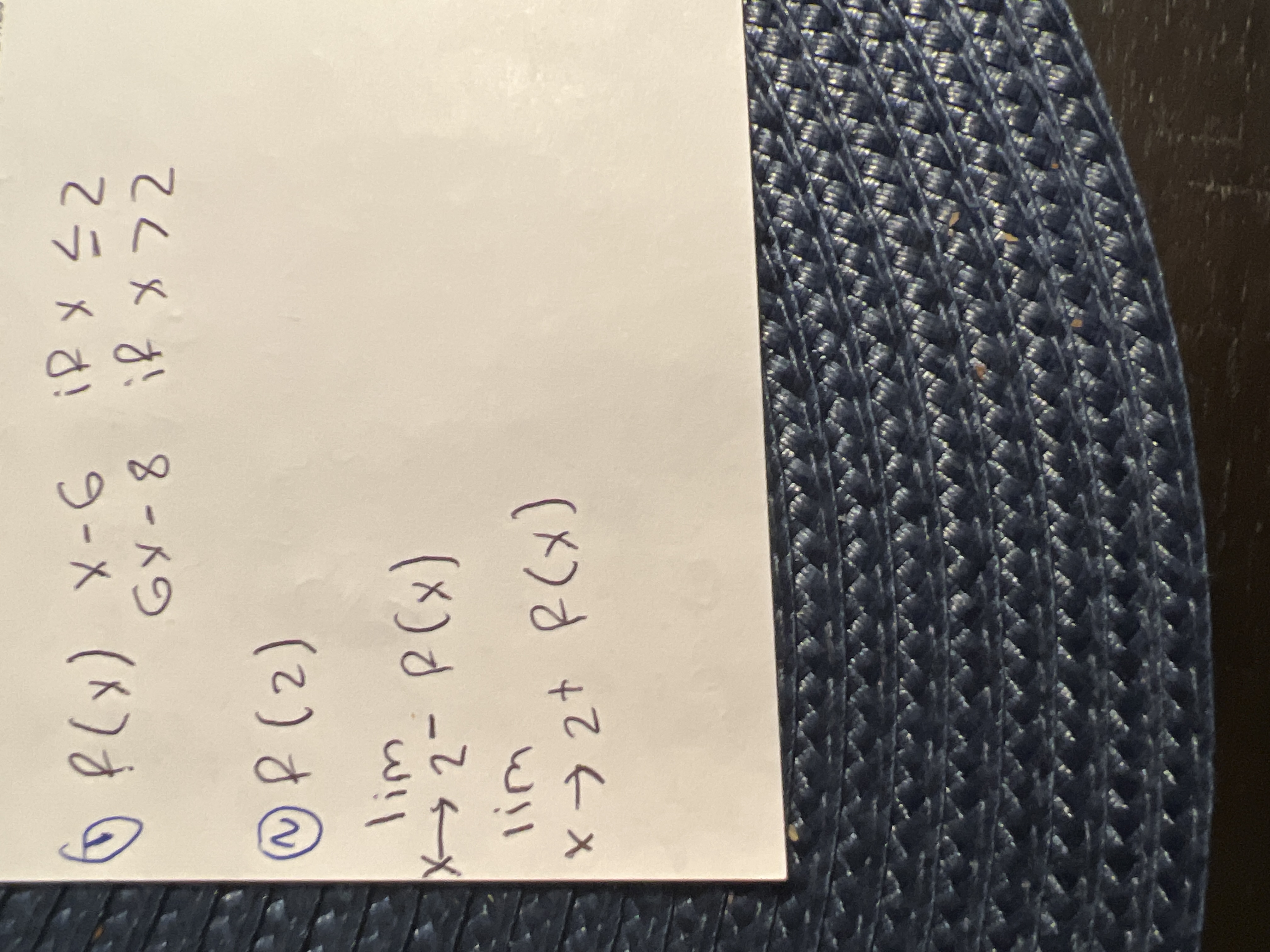 Solved x−66x−8 if x≤2 if x>2 (π)f(2)limx→2−f(x)limx→2+f(x) | Chegg.com