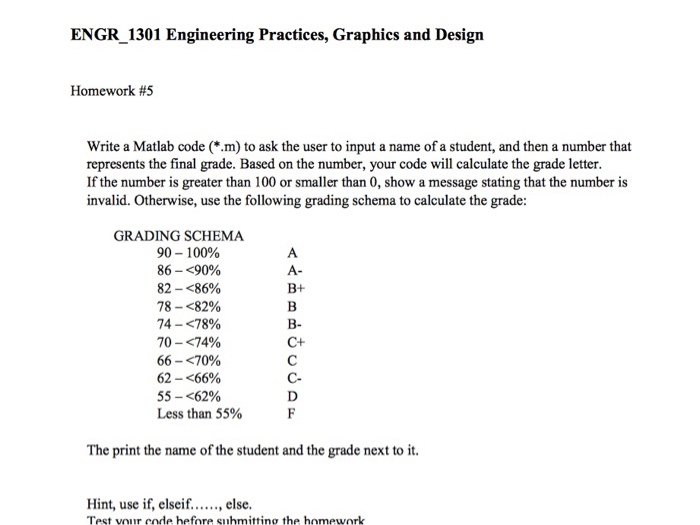 Solved ENGR 1301 Engineering Practices, Graphics and Design | Chegg.com