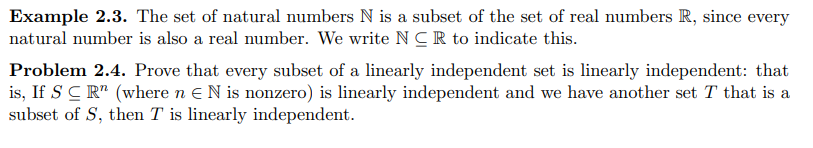 Solved Example 2.3. The set of natural numbers N is a subset | Chegg.com