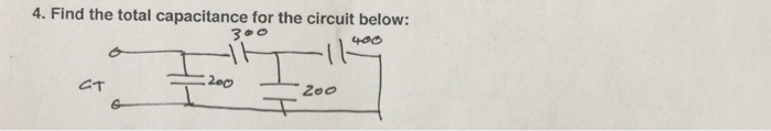 Solved Find the total capacitance for the circuit below: | Chegg.com