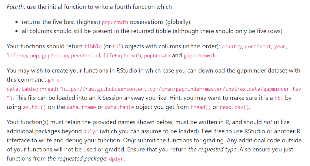 Dplyr Gapminder Analysis Recall the gapminder data | Chegg.com