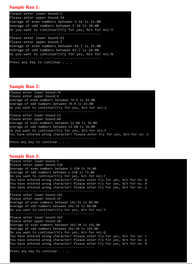 Solved Write a C program for calculating average of odd | Chegg.com