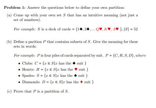 Solved Problem 1: Answer the questions below to define your | Chegg.com