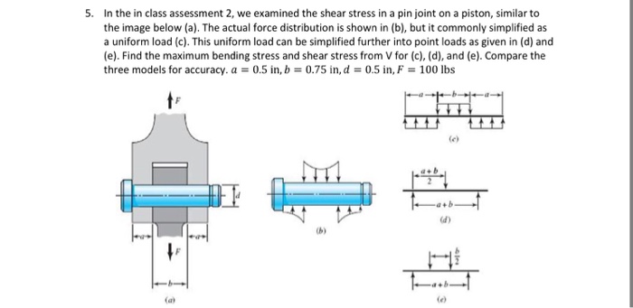 Solved 5 In the in class assessment 2, we examined the shear | Chegg.com
