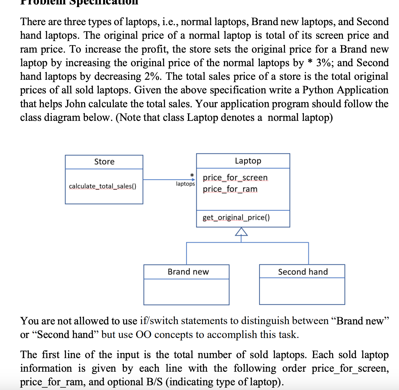 Solved There are three types of laptops, i.e., normal | Chegg.com