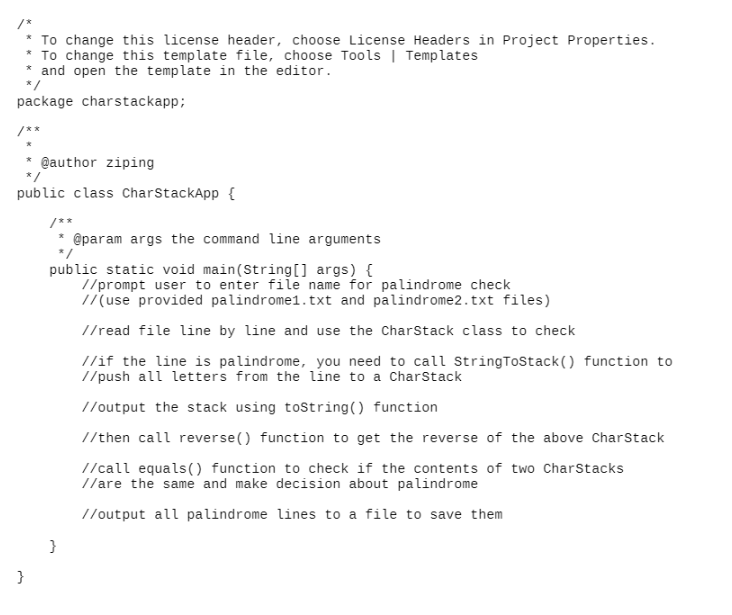 CS265 Project - Stack ADT Total Points: 20 65%: | Chegg.com