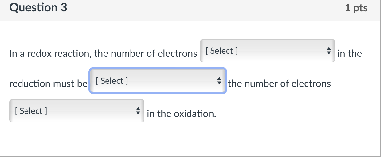 Solved Question 3In a redox reaction, the number of | Chegg.com