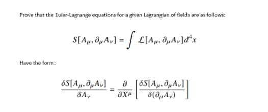 Solved Prove that the Euler-Lagrange equations for a given | Chegg.com