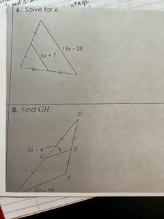 Solved 8. Find GH. | Chegg.com