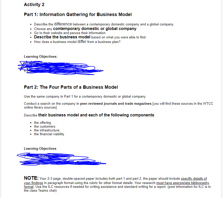 Solved Activity 2 Part 1: Information Gathering for Business | Chegg.com