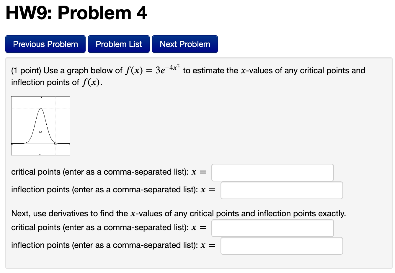 Solved HW9: Problem 4 Previous Problem Problem List Next | Chegg.com
