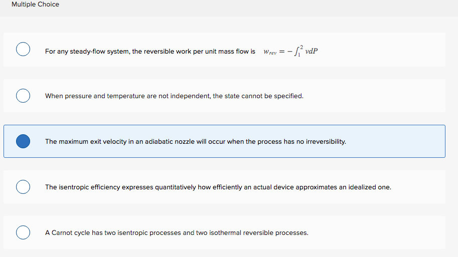 Solved Multiple Choice For any steady-flow system, the | Chegg.com