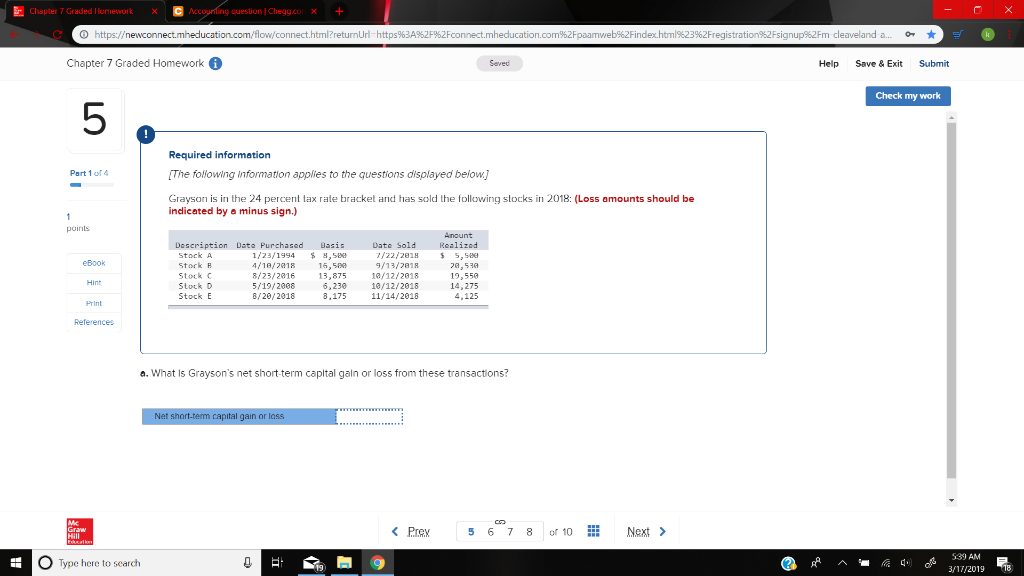 Solved 臣 Chapter 7 Graded Homework × O https://newconnect.m | Chegg.com