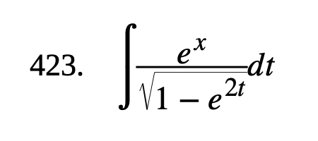 Solved 423. ∫1−e2texdt | Chegg.com