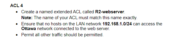 Solved help to configure ACLs!! Please provide all of the | Chegg.com