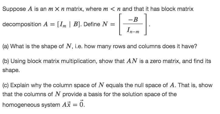 Solved Suppose A is an mxn matrix, where m