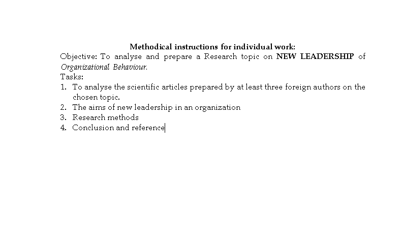 Solved Methodical instructions for individual work: | Chegg.com