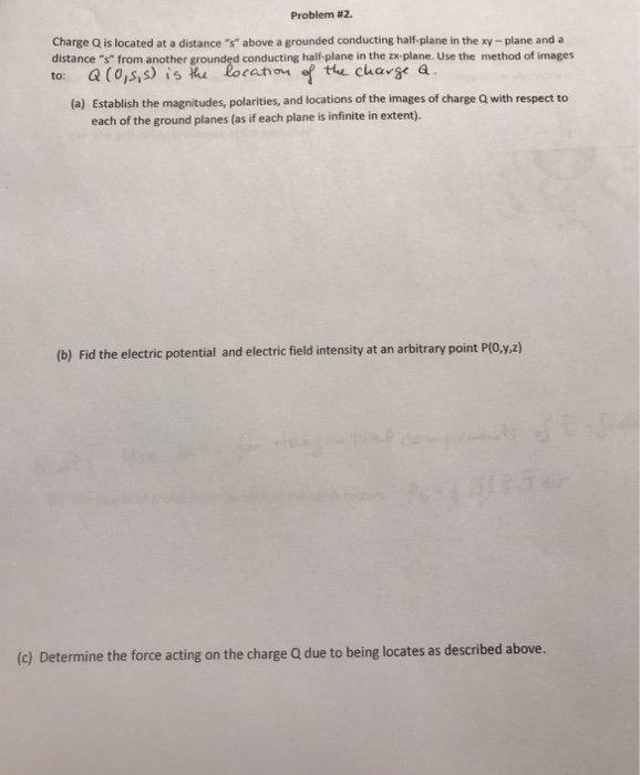 Solved Charge Q is located at a distance "s" above a | Chegg.com