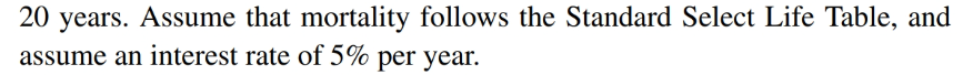 Solved Tahle D.2 Standard Select I ife Table i=5% ner | Chegg.com