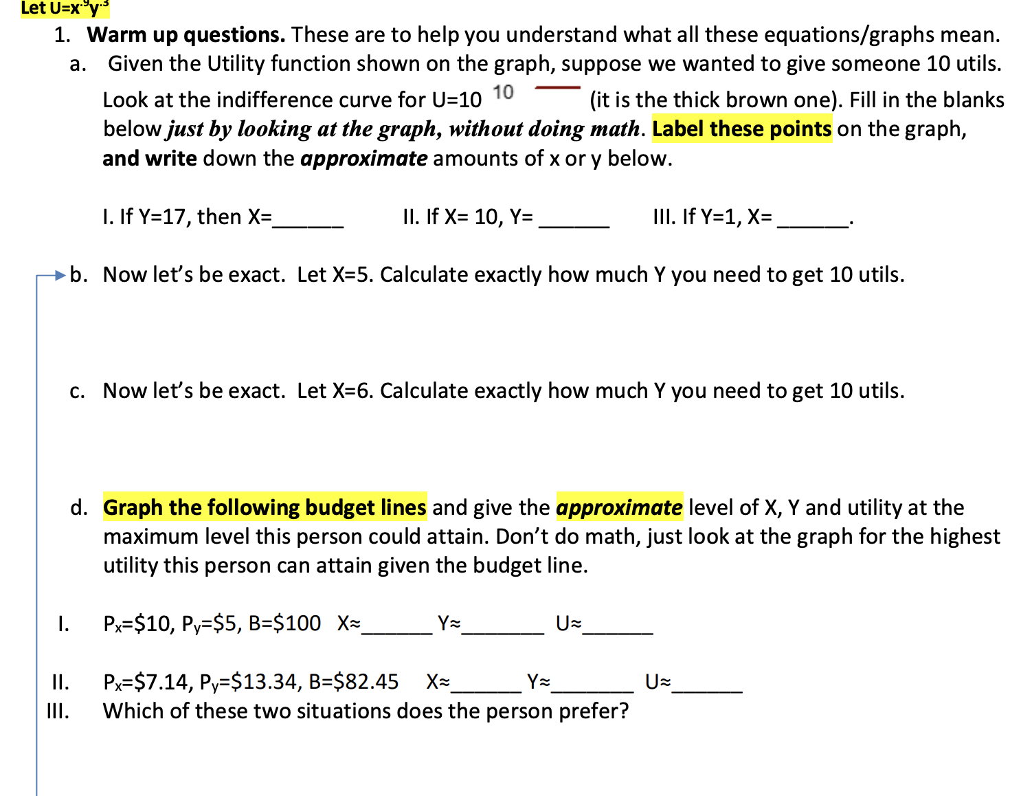 Solved e. Find the general formula for the MRSxy for | Chegg.com