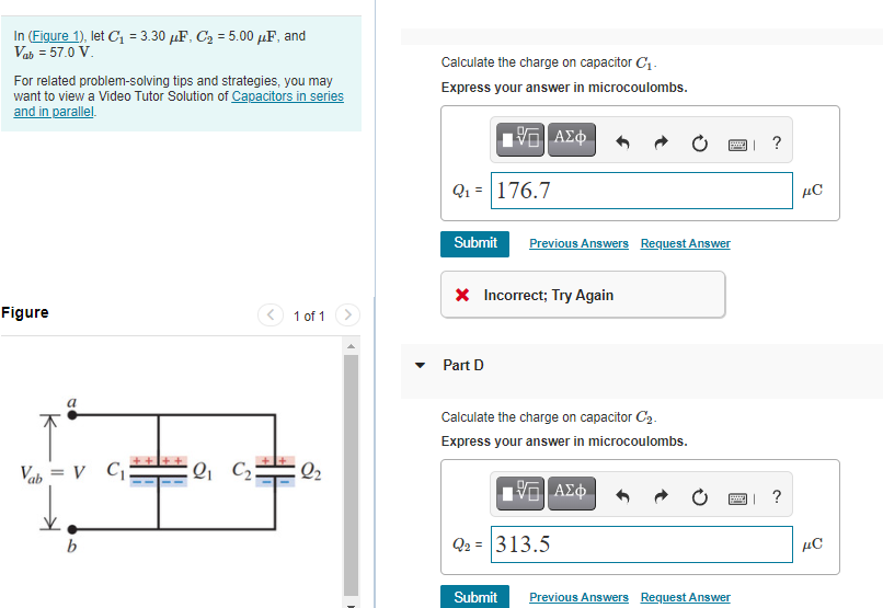 Solved Consider the system of capacitors shown in (Figure | Chegg.com