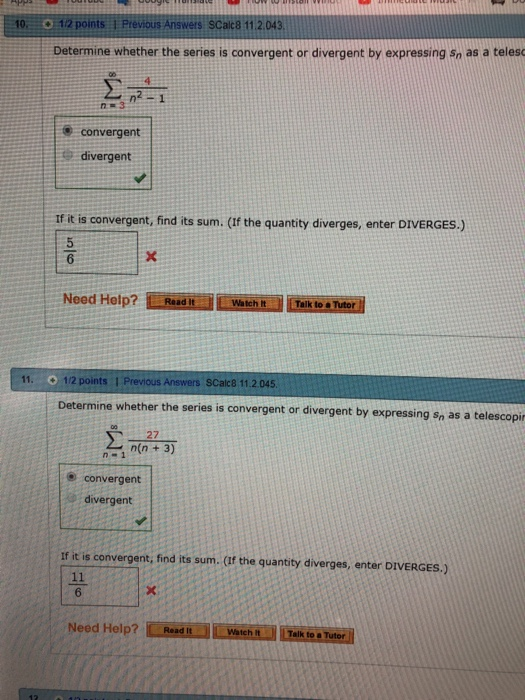 Solved 10 12 points Previous Answers SCalc8 11.2.043 | Chegg.com Solved 10 12 points Previous Answers SCalc8 11.2.043 | Chegg.com