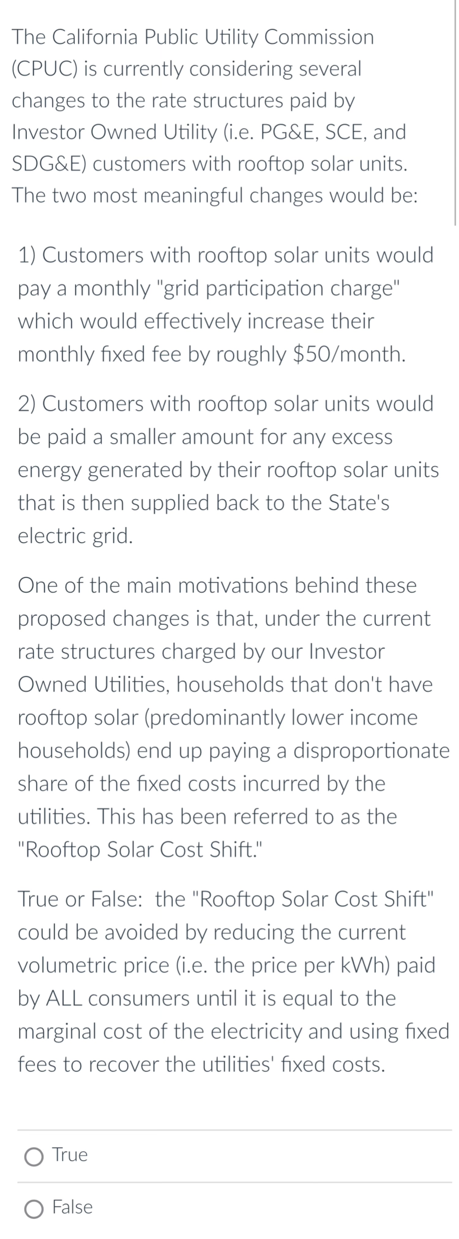 Solved The California Public Utility Commission(CPUC) ﻿is | Chegg.com