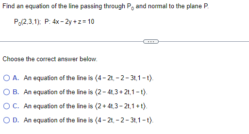 Solved Find An Equation Of The Line Passing Through P0 and