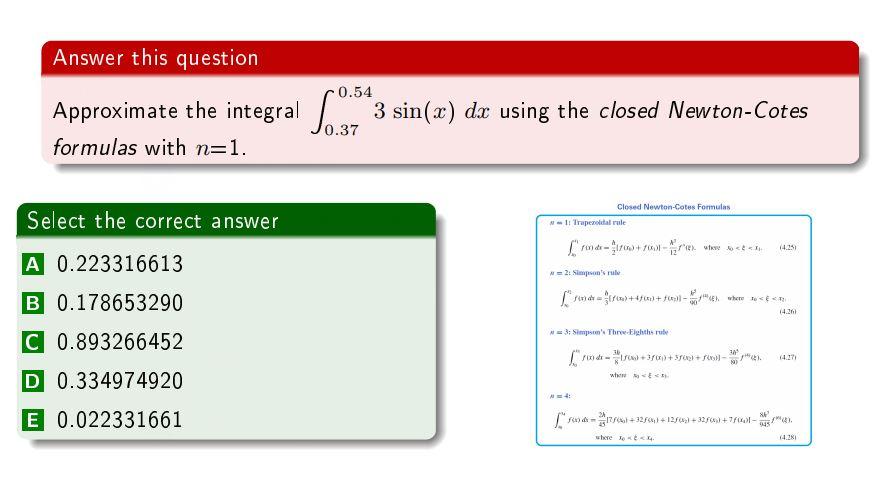 Solved Answer this question 0.54 Approximate the integral | Chegg.com