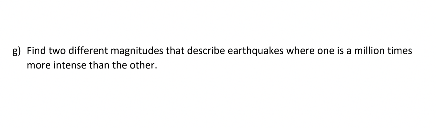 Solved The Richter scale is a logarithmic function developed | Chegg.com