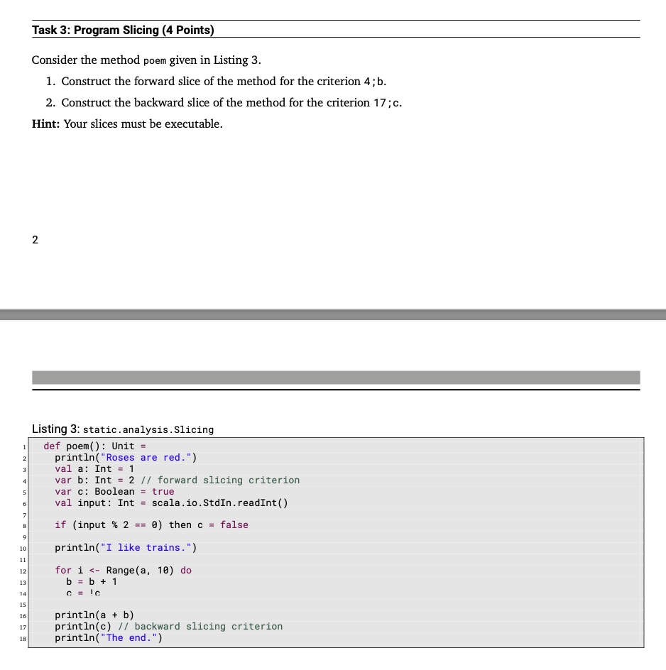 Solved Consider the method poem given in Listing 3 . 1. | Chegg.com