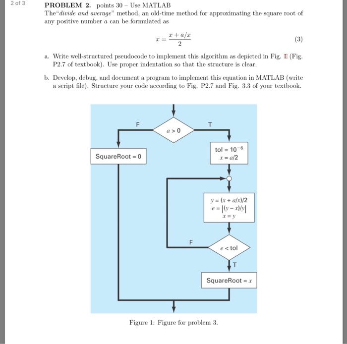 Solved 2 of 3 PROBLEM 2. points 30- Use MATLAB The"divide | Chegg.com