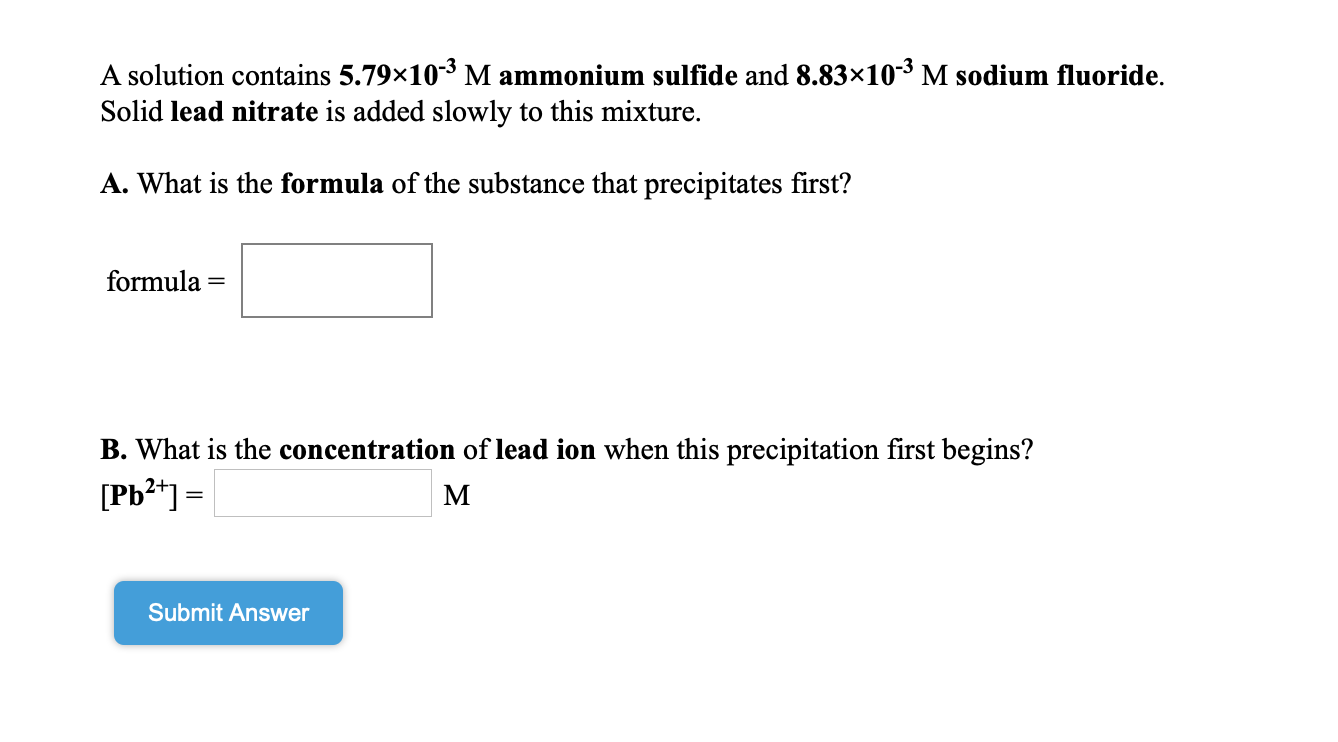 Solved A solution contains 9.26x103 M iron(II) acetate and | Chegg.com