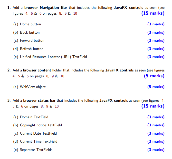 Solved Listing 1: Browser Startup Code1. Add a browser | Chegg.com