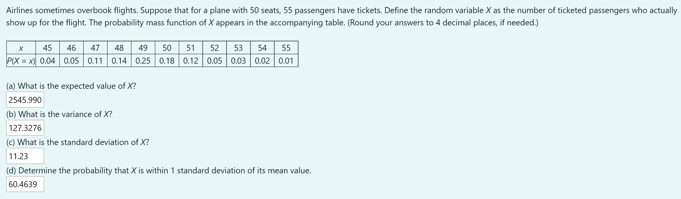 Solved Airlines sometimes overbook flights. Suppose that for | Chegg.com