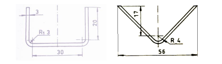 Solved Sheet metal parts with a thickness of 3 mm and a | Chegg.com