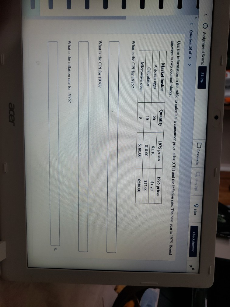 Solved Assignment Score: 37.5% Resources Give Up? Hint Check | Chegg.com