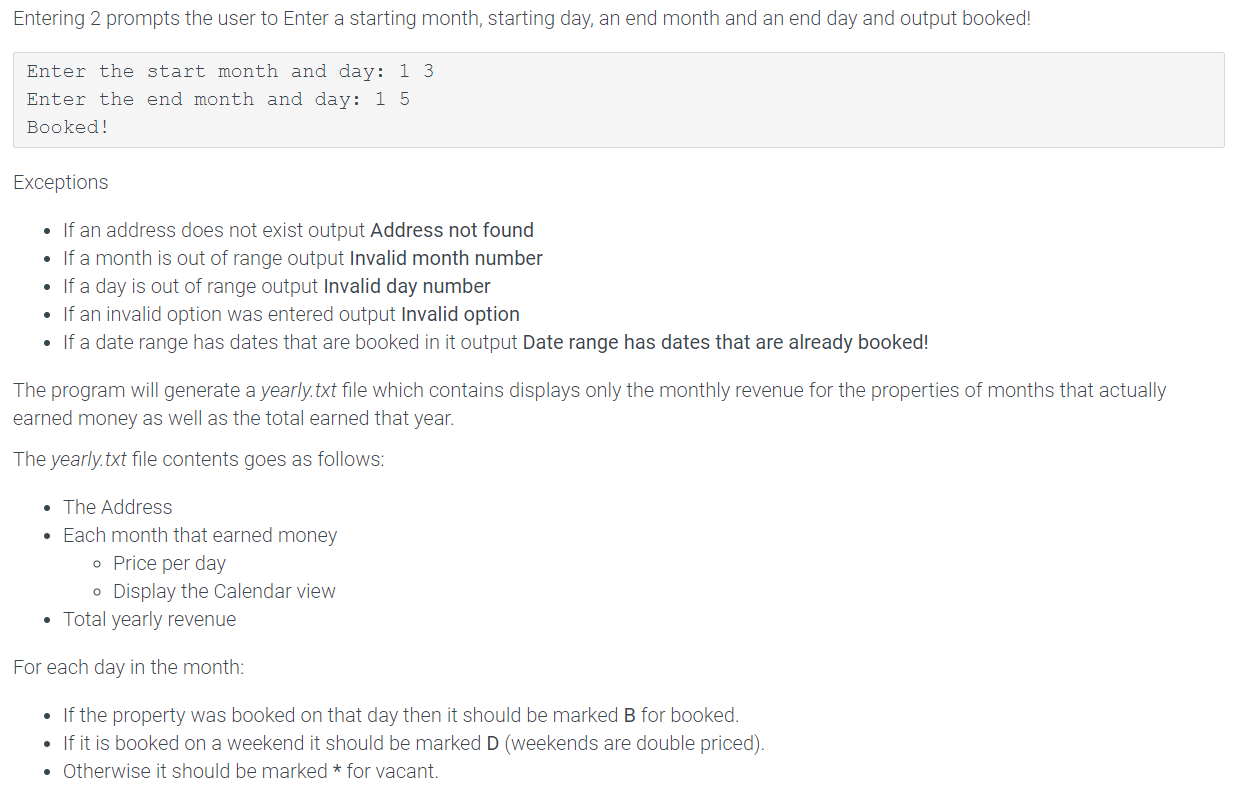 Solved 33.3 Project 1 - Problem# 1: Real-Estate Management | Chegg.com