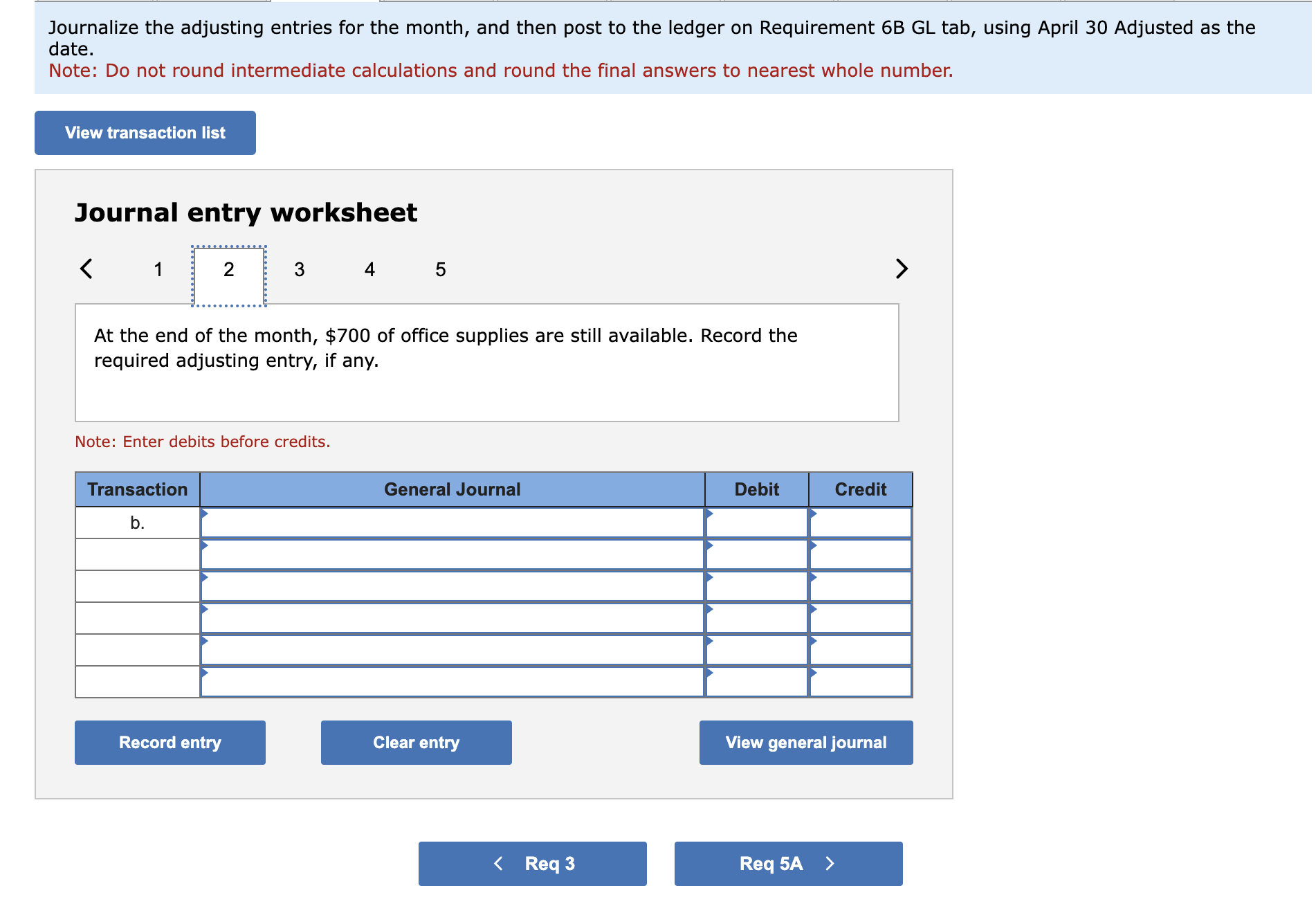 Journalize the adjusting entries for the month, and | Chegg.com