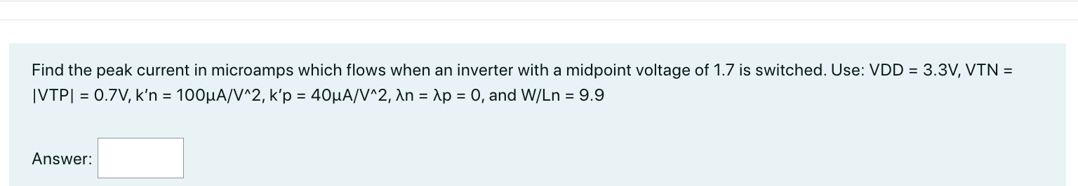 Solved Find the peak current in microamps which flows when | Chegg.com