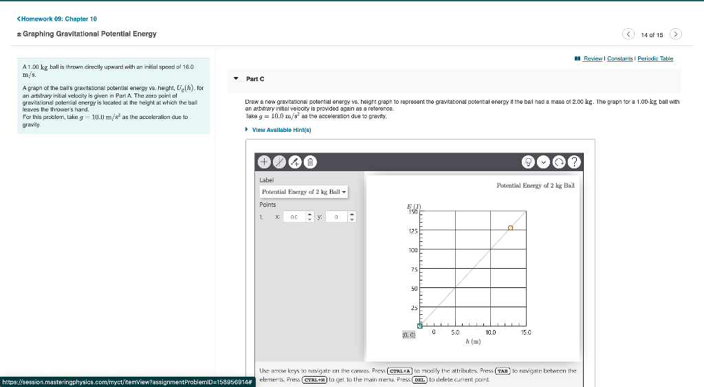 Solved Review Constants Periodic Table A 1.00 kg ball is | Chegg.com
