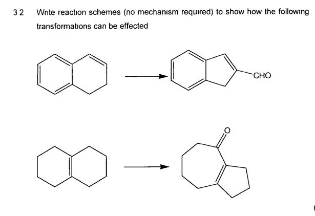 Solved Wnte reaction schemes (no mechanism required) to show | Chegg.com
