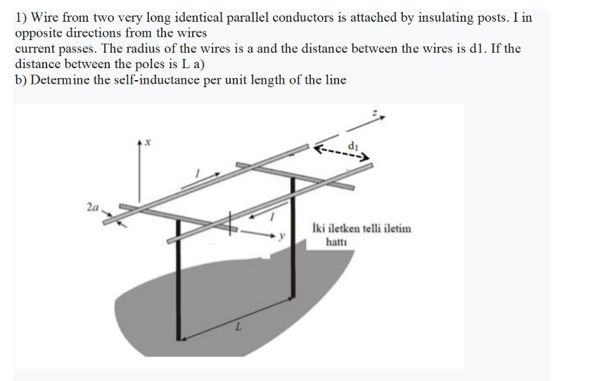 Solved 1) Wire from two very long identical parallel | Chegg.com