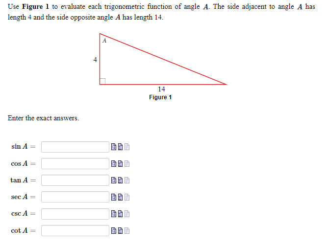 Solved Use Figure 1 to evaluate each trigonometric function | Chegg.com