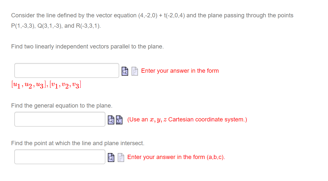 Solved Consider the line defined by the vector equation | Chegg.com