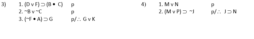 Solved Sentential/Propositional Logic Rules First 3 Valid | Chegg.com