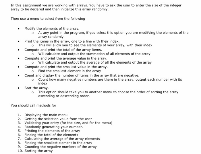 Solved In This Assignment We Are Working With Arrays You 