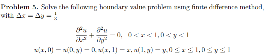 Solved Problem 5. Solve the following boundary value problem | Chegg.com