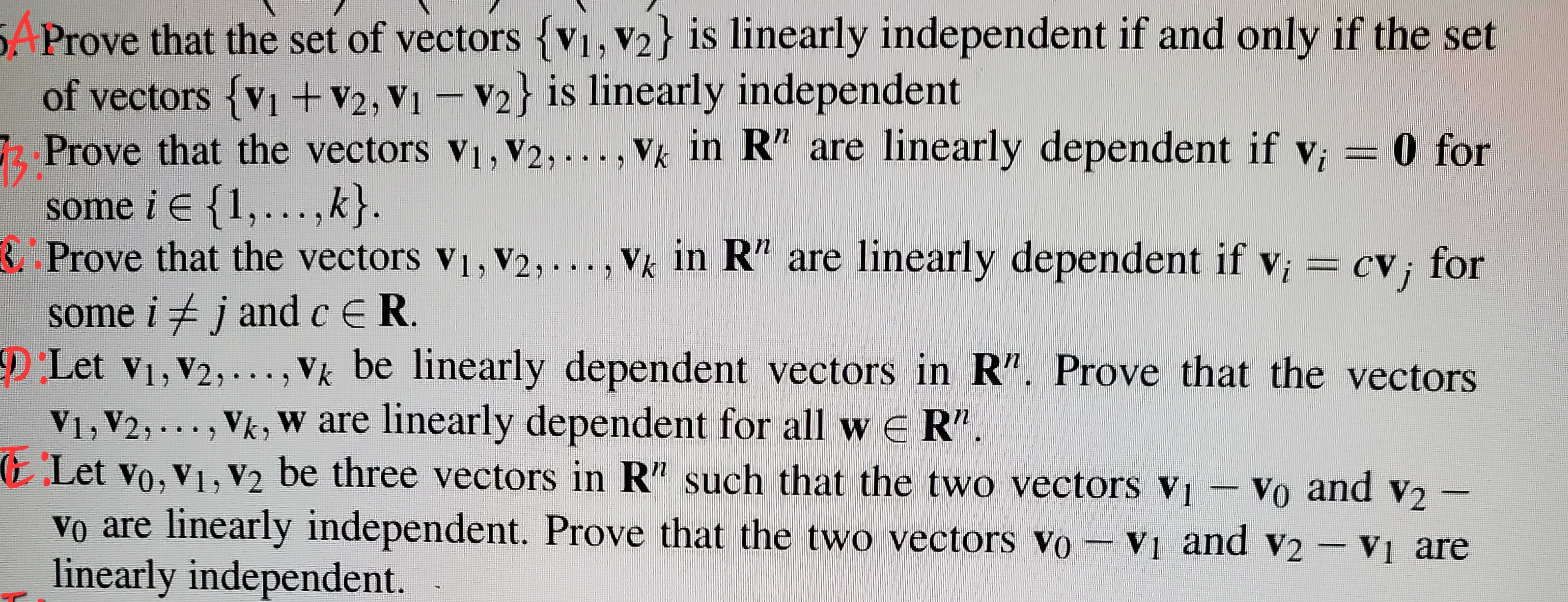Solved Prove that the set of vectors {v1,v2} is linearly | Chegg.com